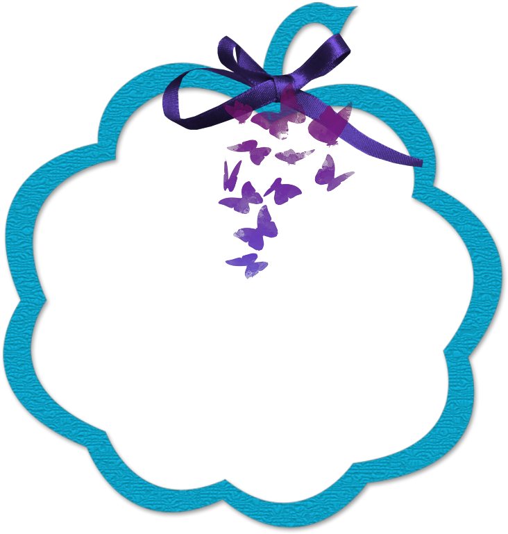 Mq Purple Ribbon Frame Frames Border Borders - Purple Clipart - Full ...