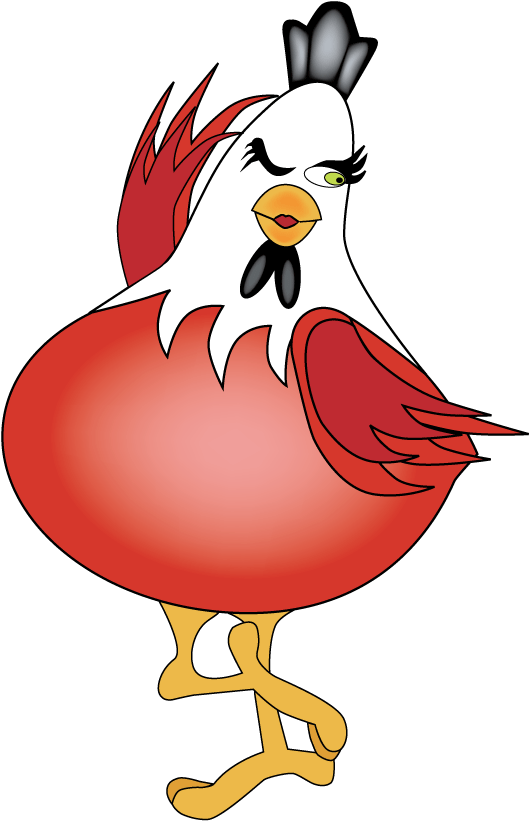 Fat Red Hen - Cartoon Clipart - Full Size Clipart (#1229413) - PinClipart
