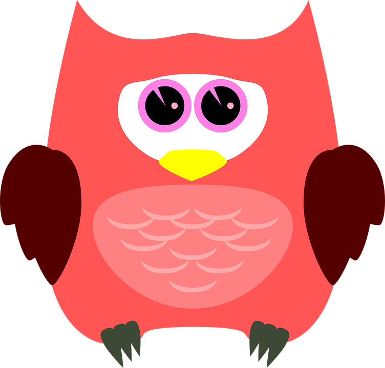 Cute Bird Clipart 9, Buy Clip Art - Bright Red Owl Oval Ornament - Png ...