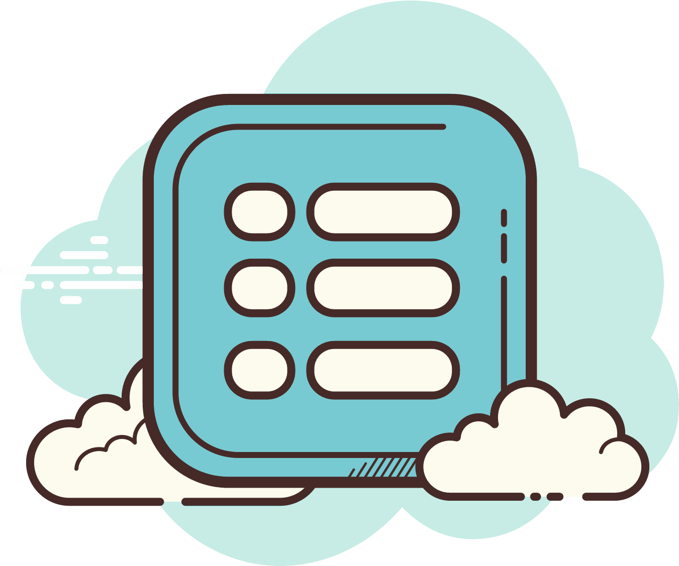 The Icon List Is Four Thick Lines, Stacked On Top Of Clipart - Full ...