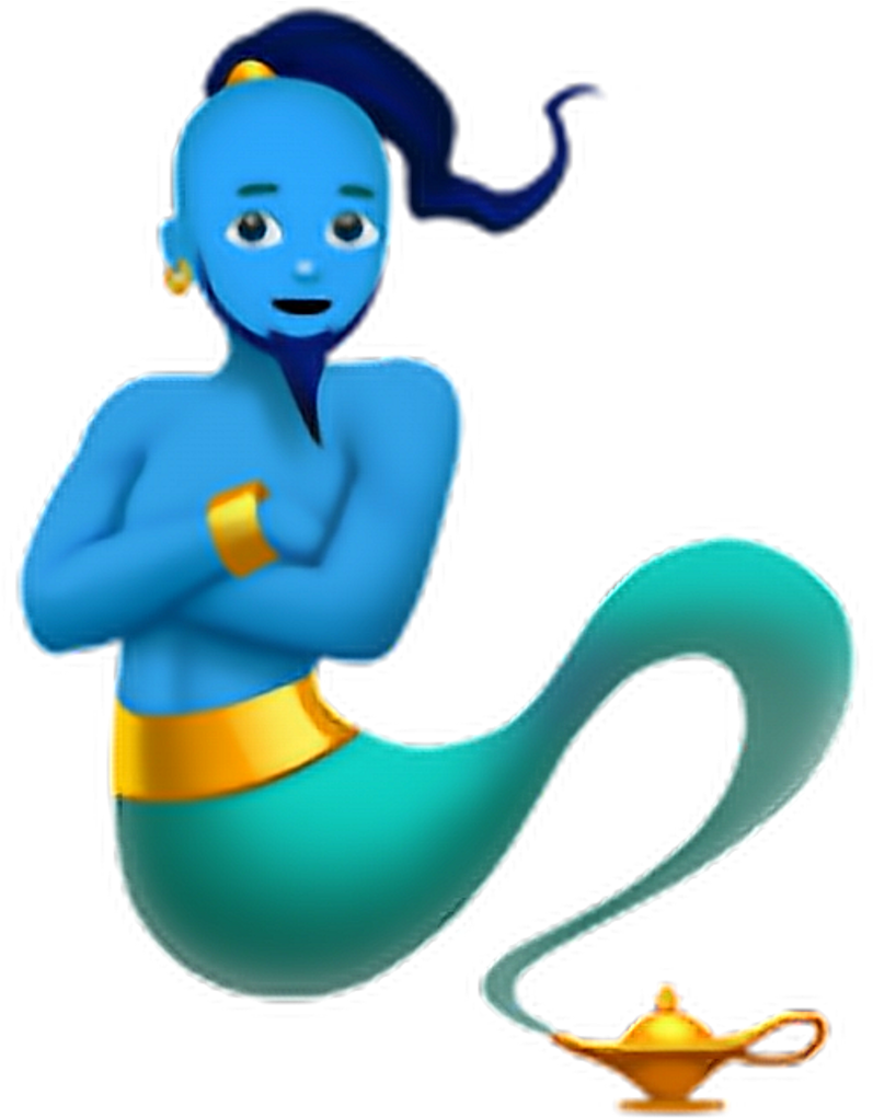 Man Genie - Man Genie Emoji Clipart - Full Size Clipart (#1266103) - PinClipart