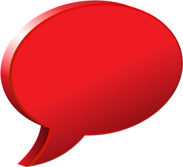 Speech Bubble Red Transparent Png Image - Red Speech Bubble Png Clipart ...