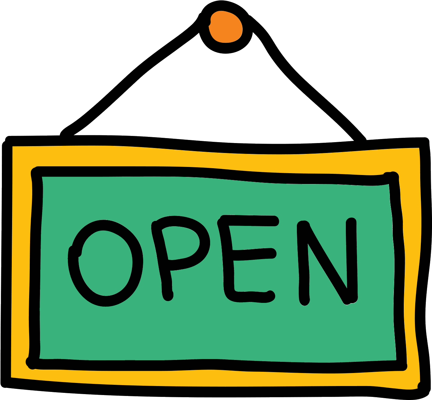 Open Sign Icon - Icon Clipart - Full Size Clipart (#1274438) - PinClipart