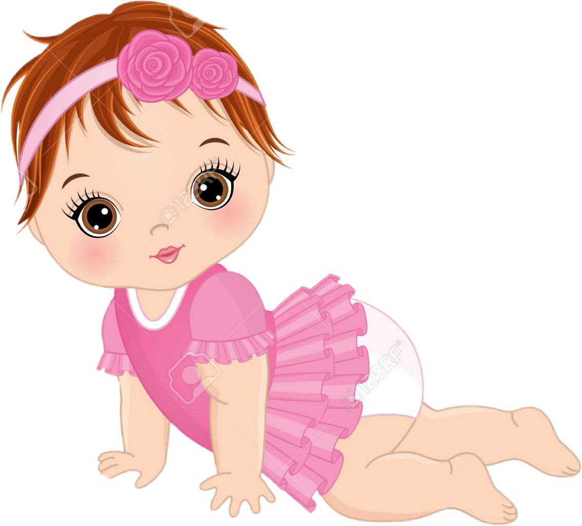 Download Cute Baby Girl Vector Clipart (#1284305) - PinClipart
