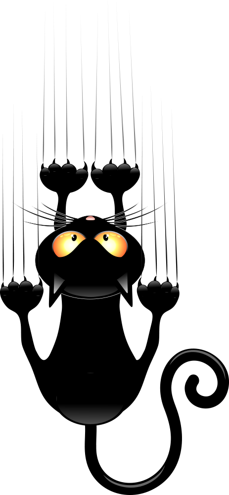 Cat Scratching Clip Art - Png Download - Full Size Clipart (#1290456 ...