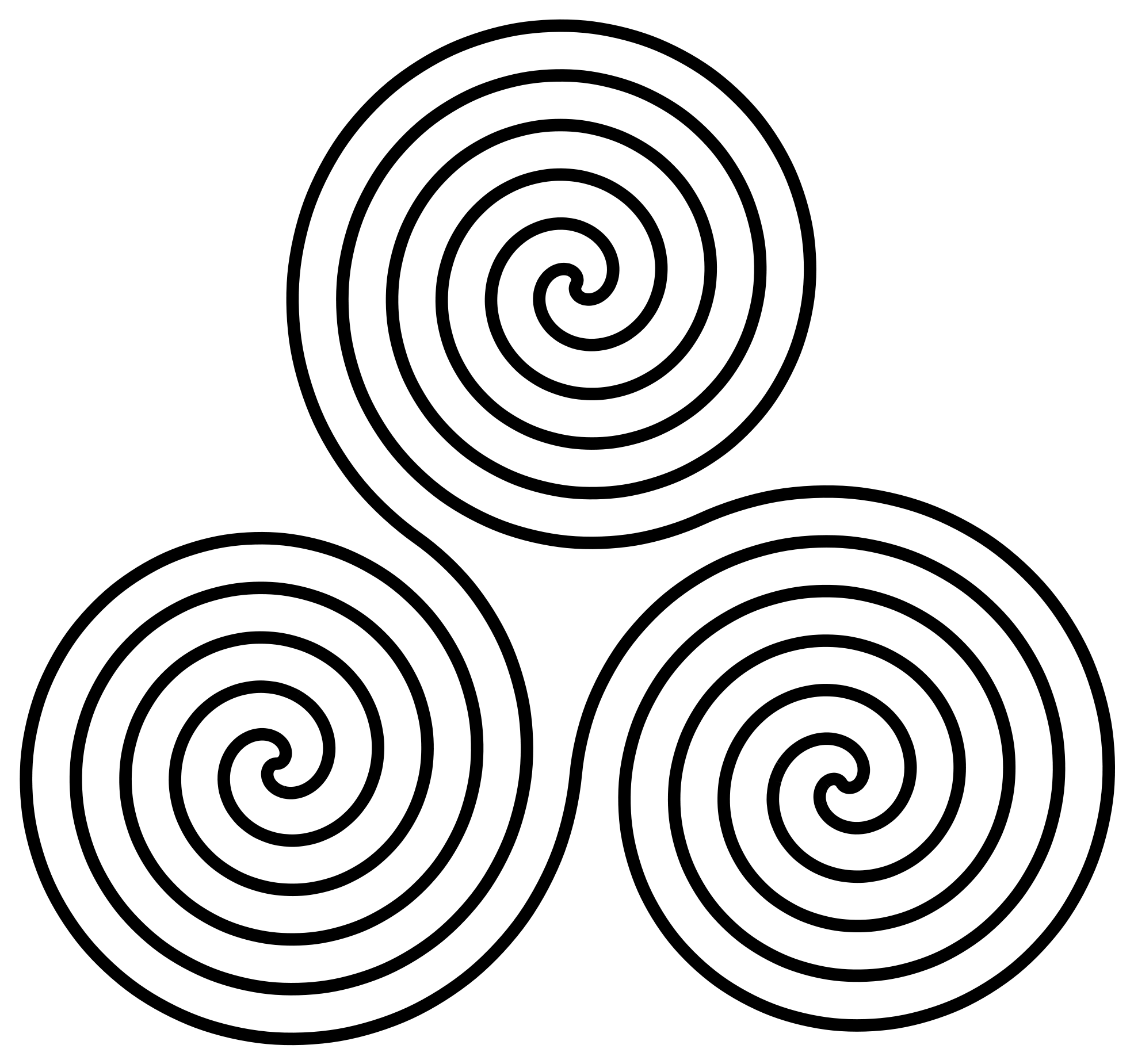 Triple Spiral Symbol - Triple Spiral Clipart - Full Size Clipart ...