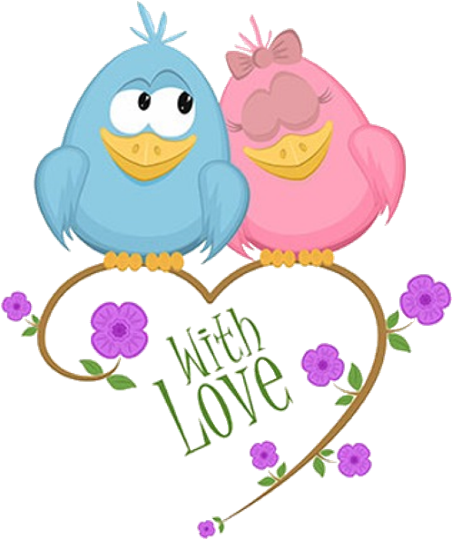 Cute Love Birds Cartoon Clip Art Images - Love Birds Clipart Png ...