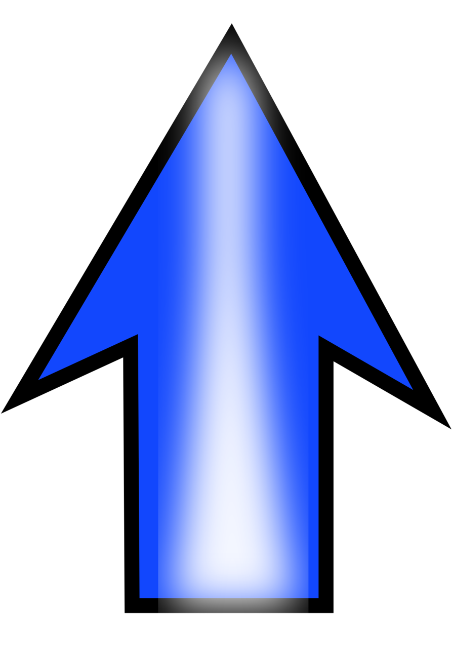 Illustration Of A Blue Arrow - Clip Art Arrow Pointing Upward - Png ...