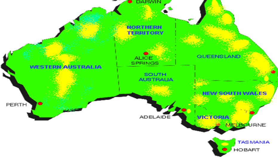 Australia Gold Map - Gold Mines In Australia Clipart - Full Size ...