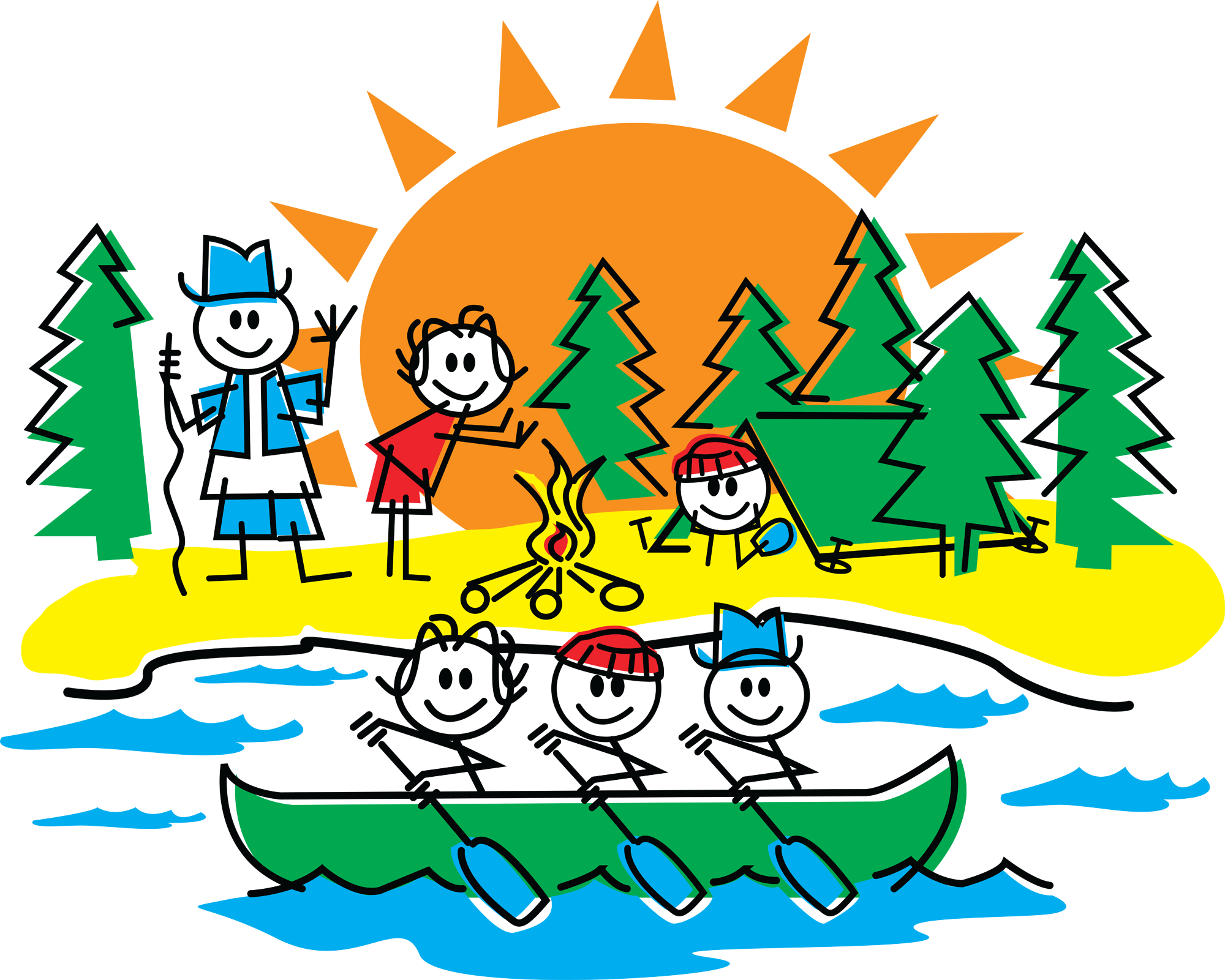 Stick Figures Camping - Stick Figure Camping Clipart - Full Size ...