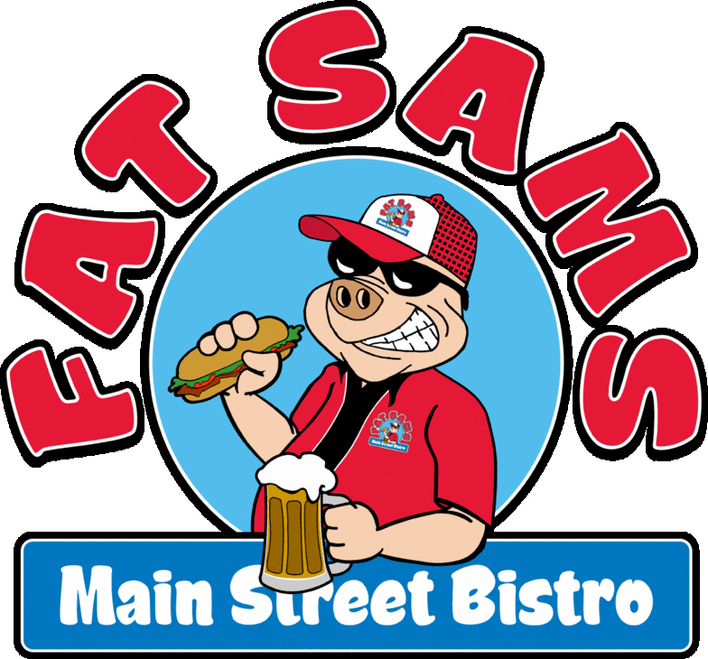 Grab Some Food Or Cold Beverages At Fat Sam's - Fat Sams Clipart - Full ...
