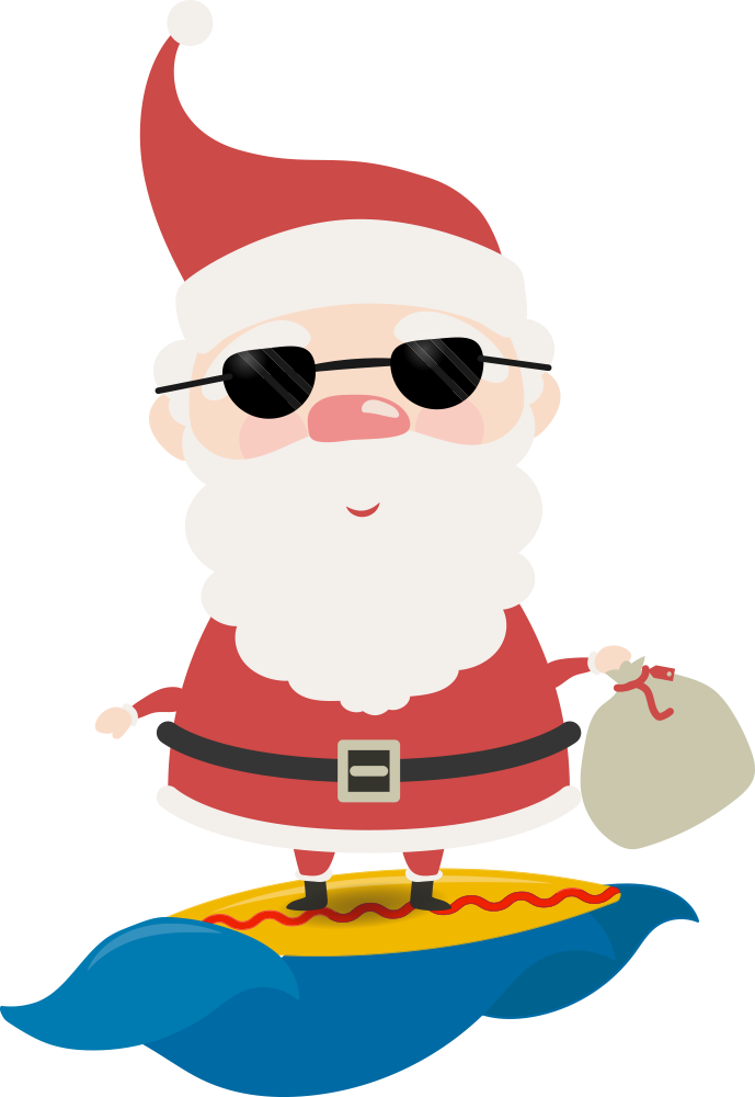 Download This Is A Sticker Of An Australian Santa - Santa Claus Clipart ...