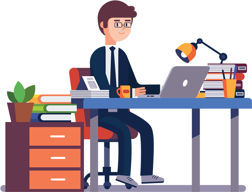 Employee Clipart Computer Worker - Png Download - Full Size Clipart ...