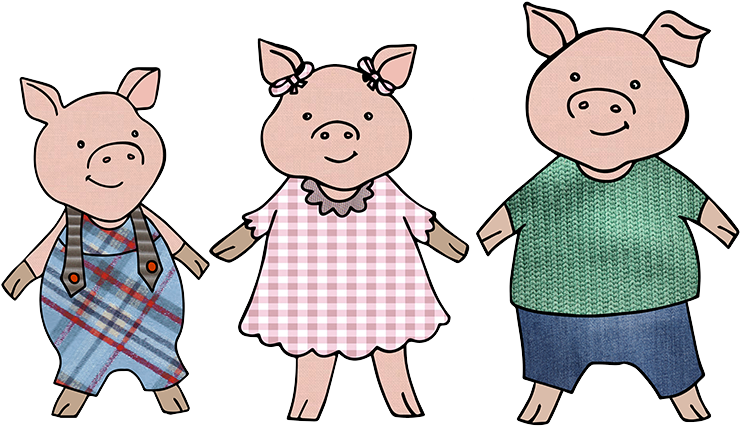 Three Pigs - Teacher Clipart - Full Size Clipart (#1329864) - PinClipart