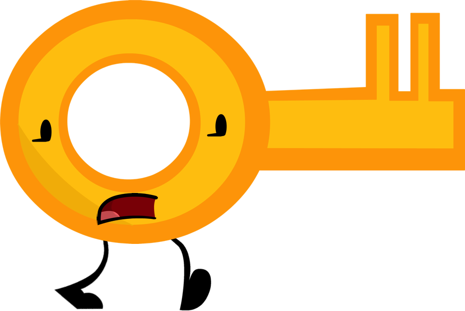 Key Clipart Yellow Object - Bfdi Key - Png Download - Full Size Clipart ...