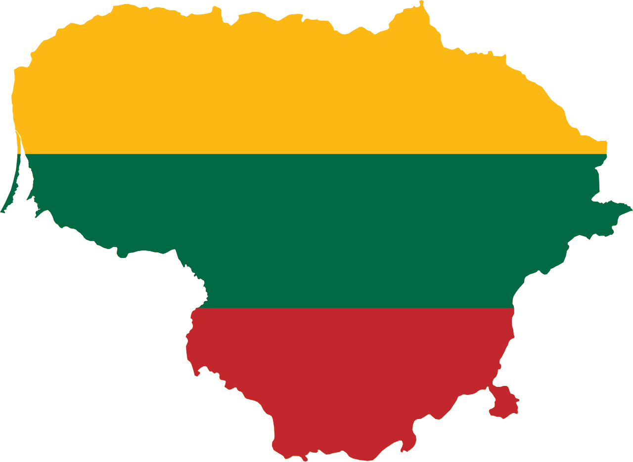 Lithuania Flag Map Clipart - Full Size Clipart (#1338614) - PinClipart