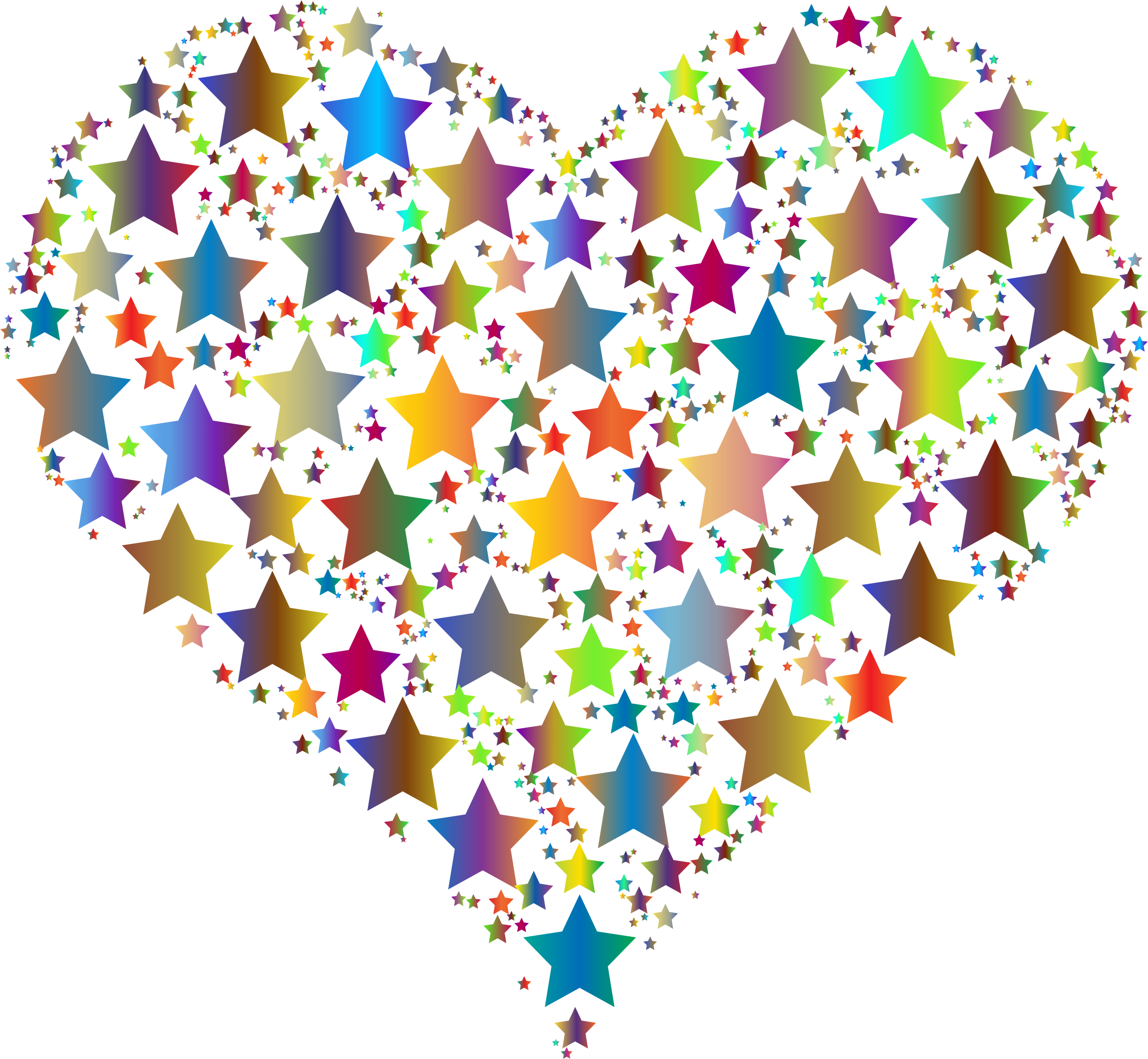 Colorful Heart Stars 4 Clipart - Full Size Clipart (#1346490) - PinClipart