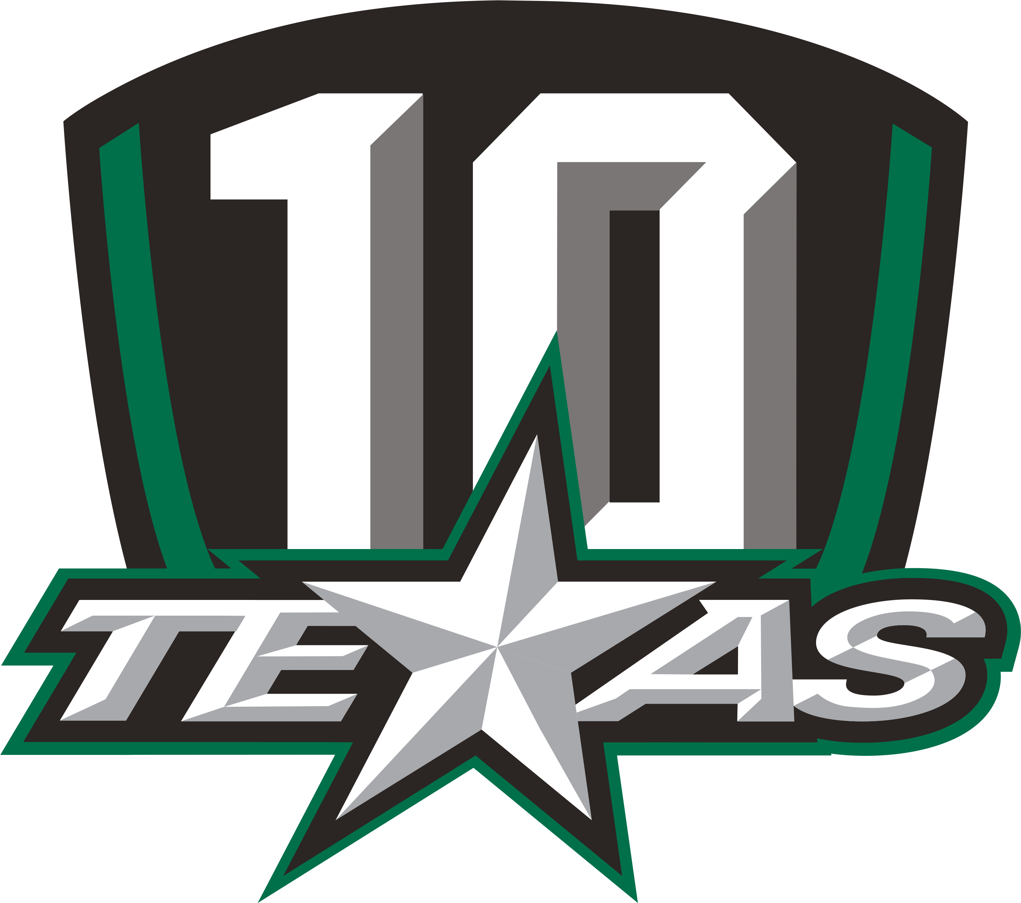 Download Texas Stars Logo Png - 10th Anniversary Logo Design Clipart ...