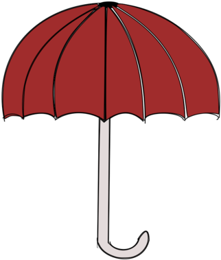 Umbrella Maroon Line - Clip Art - Png Download - Full Size Clipart ...