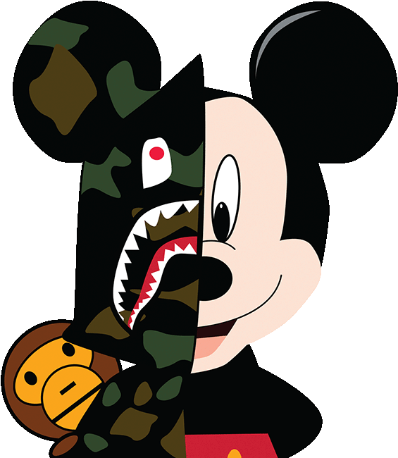 Clip Royalty Free Download Collection Of Wallpaper - Bape Mickey - Png ...