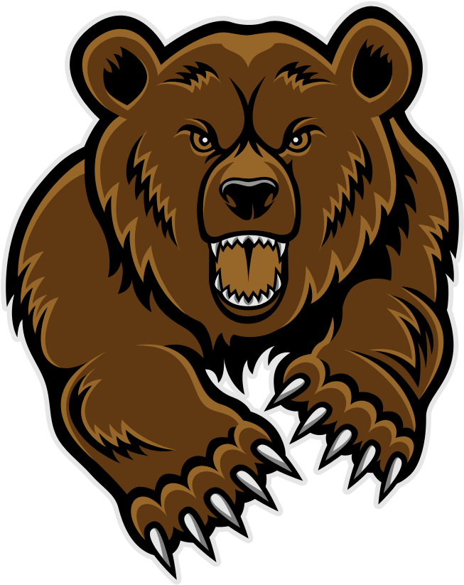 Bear Mascot Clipart - Grizzly Bear Head Clip Art - Png Download - Full ...