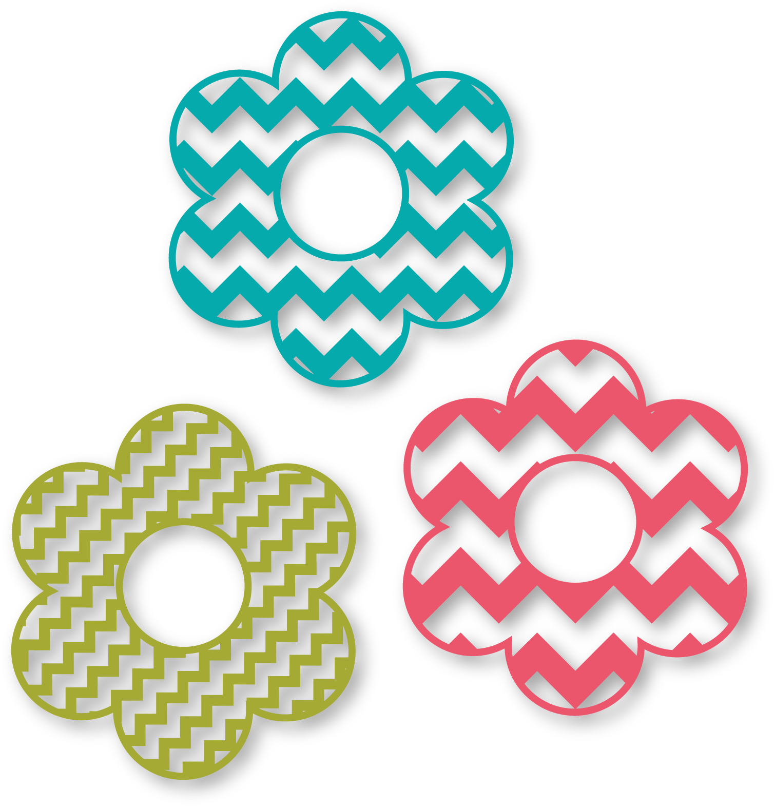 Sds Chevron Flowers - Chevron Flower Clipart - Full Size Clipart ...