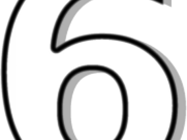 Outline Of Number 6 Clipart - Full Size Clipart (#1365874) - PinClipart