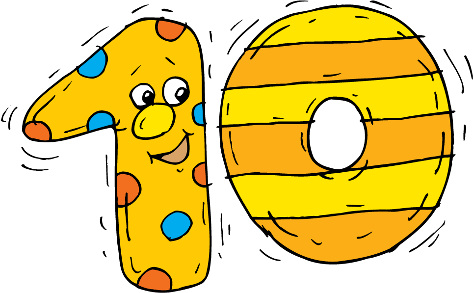 Download Number - 10-ten - Art Clipart (#1366108) - PinClipart
