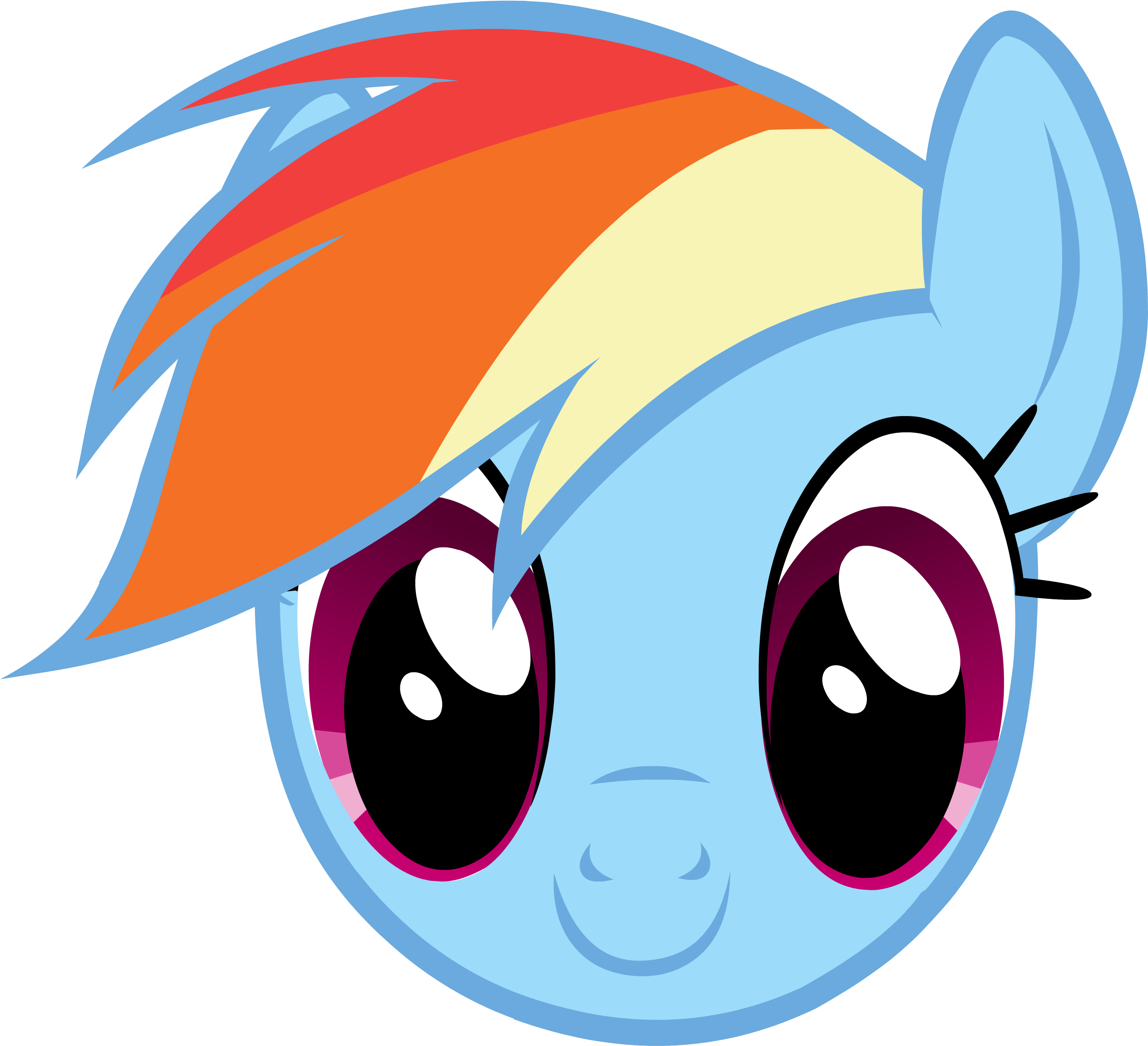 Download My Little Pony Rainbow Dash Head Clipart (#1367086) - PinClipart
