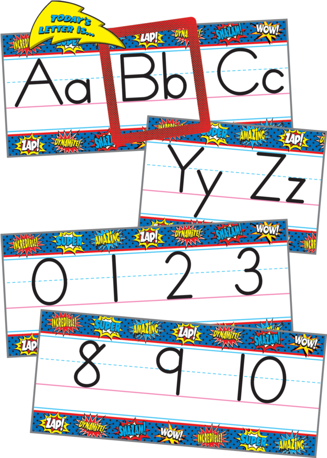 Tcr5846 Superhero Alphabet Line Bulletin Board Display - Teacher ...