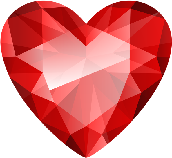 Download Red Diamond Heart Png Clipart Clip Art Diamond - Diamond Heart ...