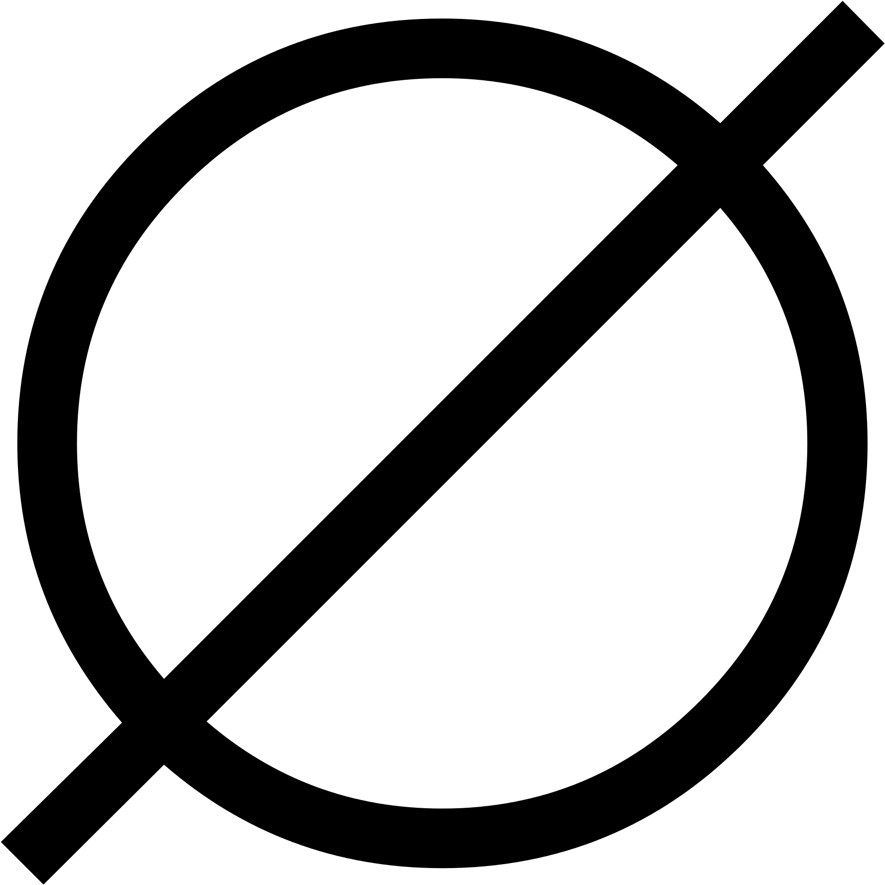 Open Circle With Line Through Symbol Clipart Full Size Clipart