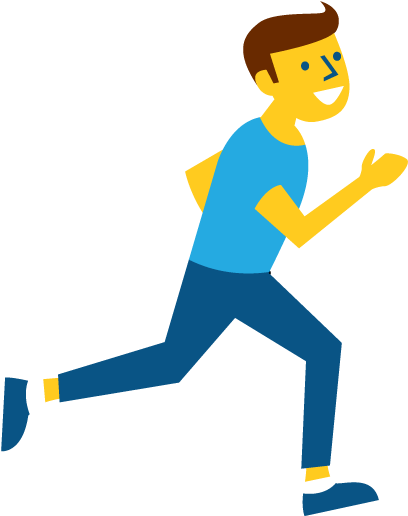 Mb 034 Person Running - People Cartoon Gif Run Clipart - Full Size ...