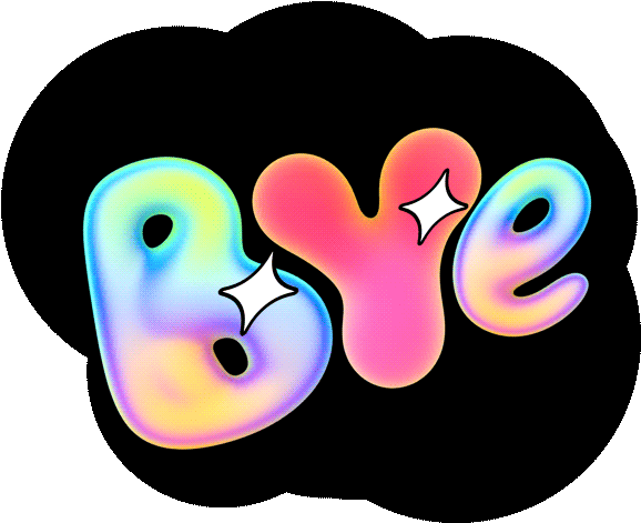 Bye Bye Text Sticker By V5mt - Bye Bye Clipart - Full Size Clipart ...