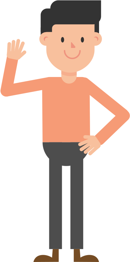 Open - Black Man Waving Cartoon Clipart - Full Size Clipart (#1393438 ...