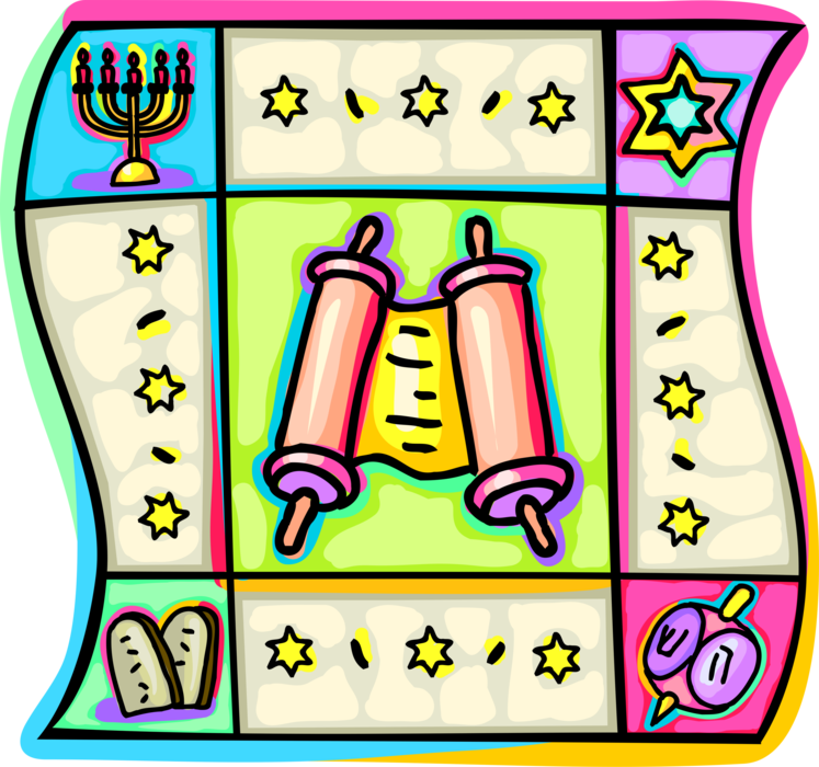 Vector Illustration Of Jewish Identity And Judaism - Clip Art - Png ...
