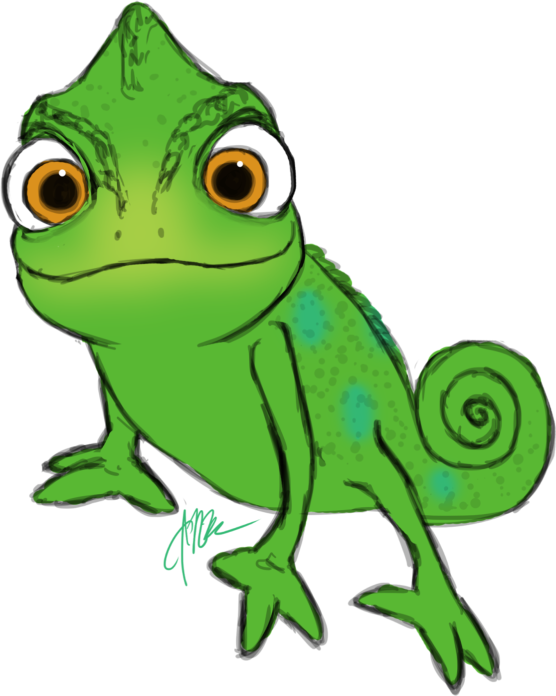 Download Gecko Clipart Face - Lizard From Tangled - Png Download ...