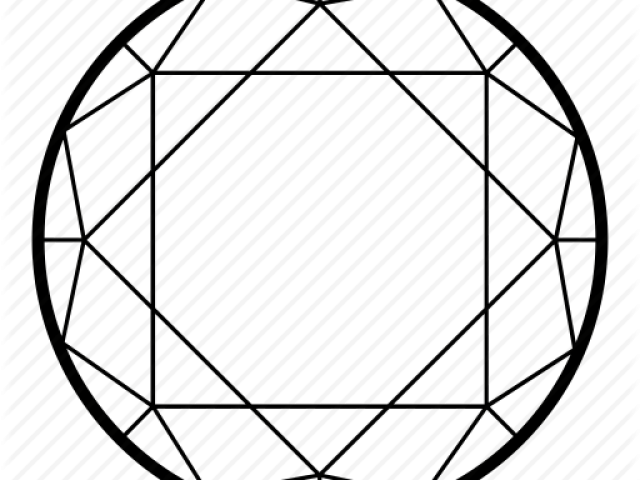 Gemstone Clipart Line Drawing - Gemstone Cuts Line Drawing - Png ...