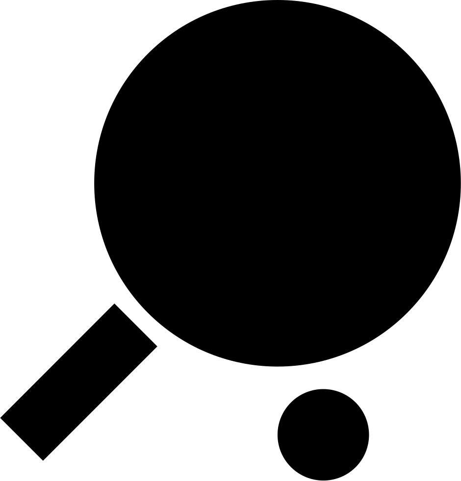 Ping Pong Racket And Ball Comments - Raquette Ping Pong Icone Clipart ...