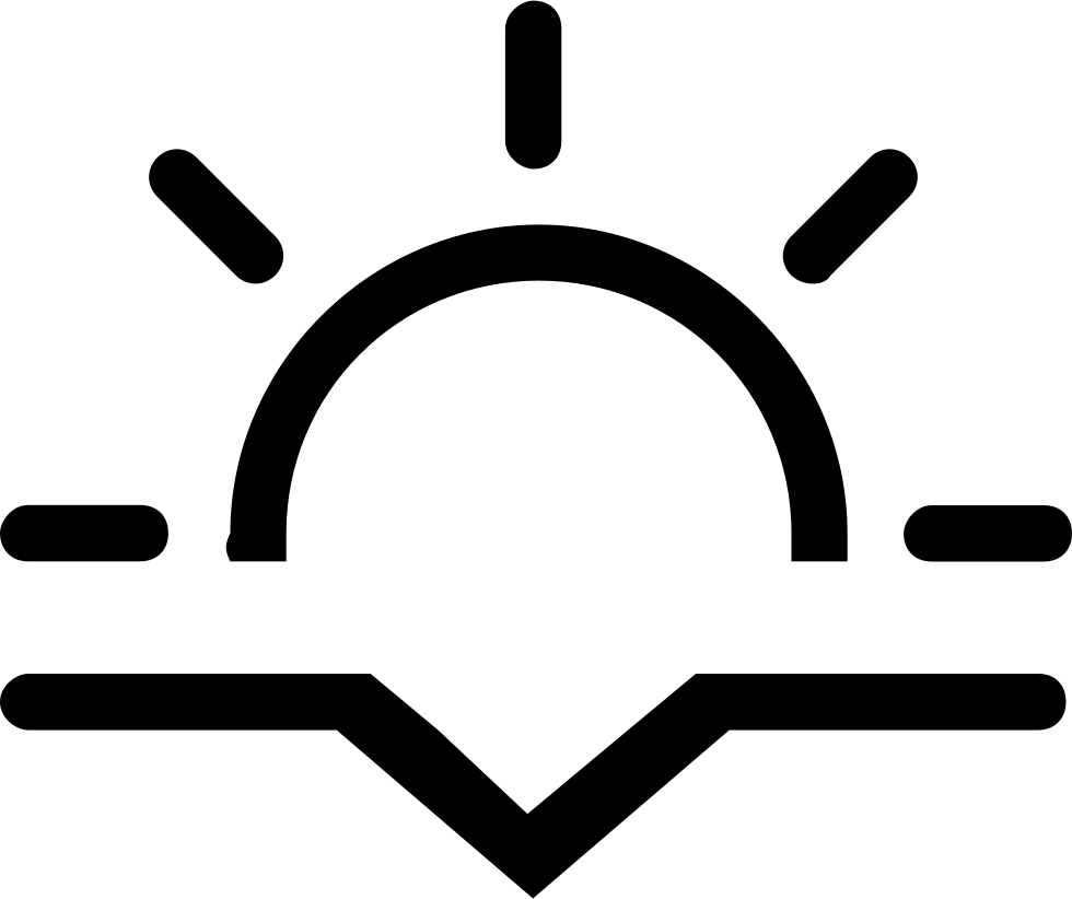 Sunset Outline Symbol Comments - Sunset Icon Png Clipart - Full Size ...