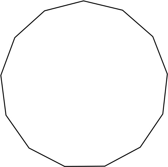 Triskaidecagon Shape - Poligono Regular De 22 Lados Clipart - Full Size ...
