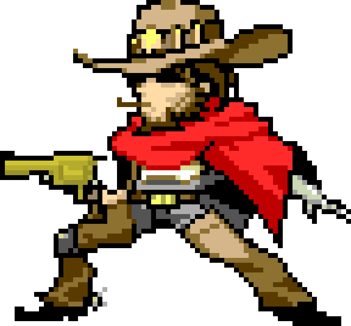 Overwatch Mccree Pixel Spray Clipart - Full Size Clipart (#1419223 ...