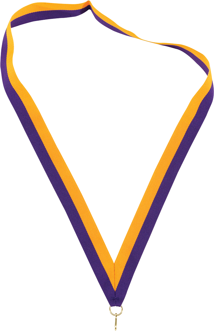 Purple / Gold V-cut Ribbon 7/8" Clipart - Full Size Clipart (#1423077 ...