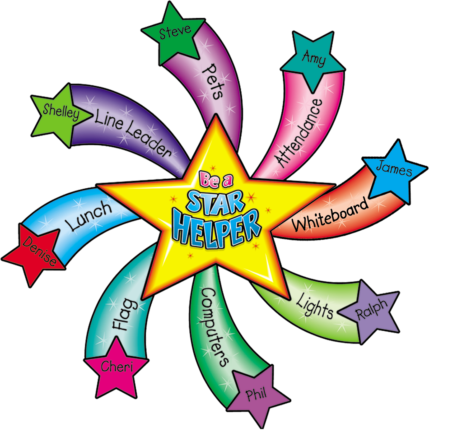 Download Tcr1785 Star Helper Bulletin Board Display Set Image - Chart ...
