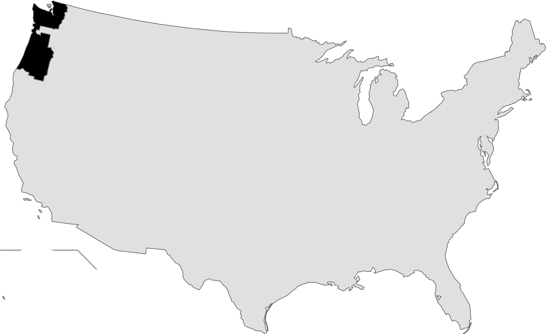 Cascadia Map Us - Political Geography Of Campaign Finance Clipart ...