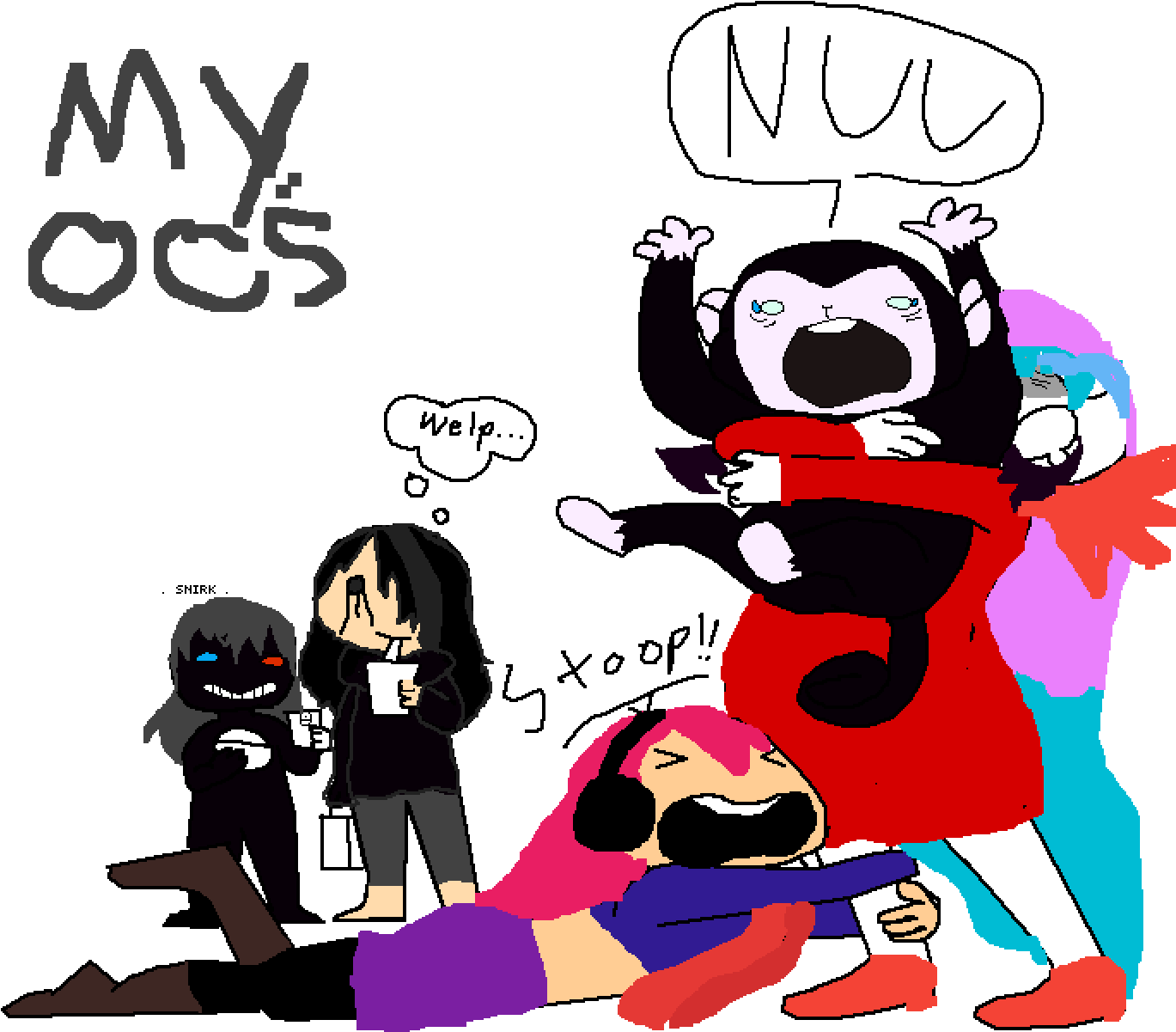 My Ocs By Snowflakewolf - Cartoon Clipart - Full Size Clipart (#1431256 ...