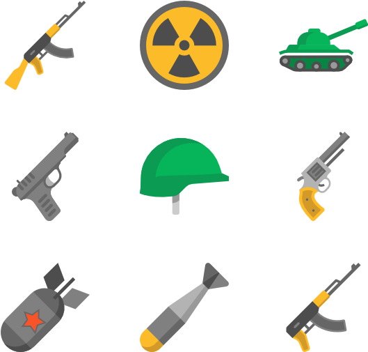 Weapons - War Flat Icon Clipart - Full Size Clipart (#1446817) - PinClipart