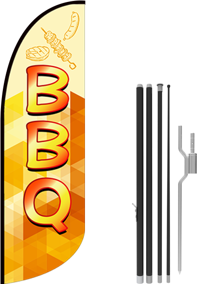 Download 10ft Bbq Stock Blade Flag With Ground Stake - Flag Clipart ...