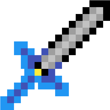Minecraft Master Sword - Minecraft Diamond Sword Sticker Clipart - Full ...