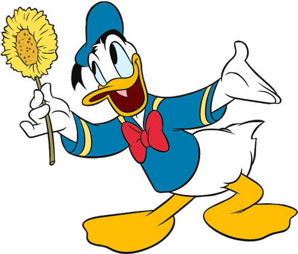 Donald Duck, - Donald Duck Daisy Flower Clipart - Full Size Clipart ...